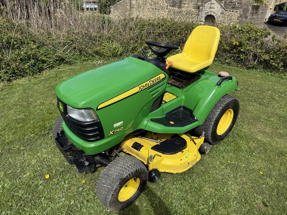 John Deere X740 Diesel Ride On Mower 48” Side Discharge Deck | eBay UK