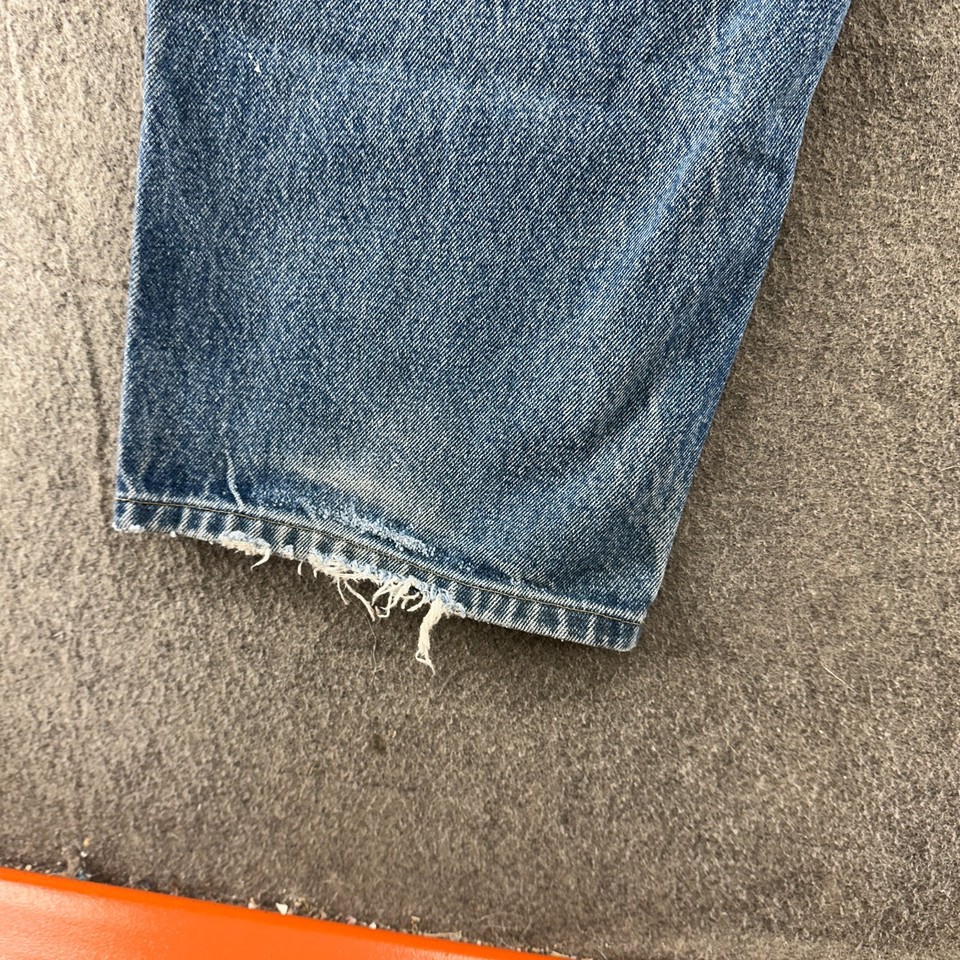 Carhartt Jeans Mens 38x30 Blue Dark Wash Double Knee Dungaree Fit ...