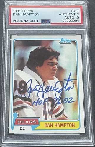 DAN HAMPTON SIGNED 1981 TOPPS ROOKIE #316 PSA 10 AUTHENTIC AUTO GRADE ...