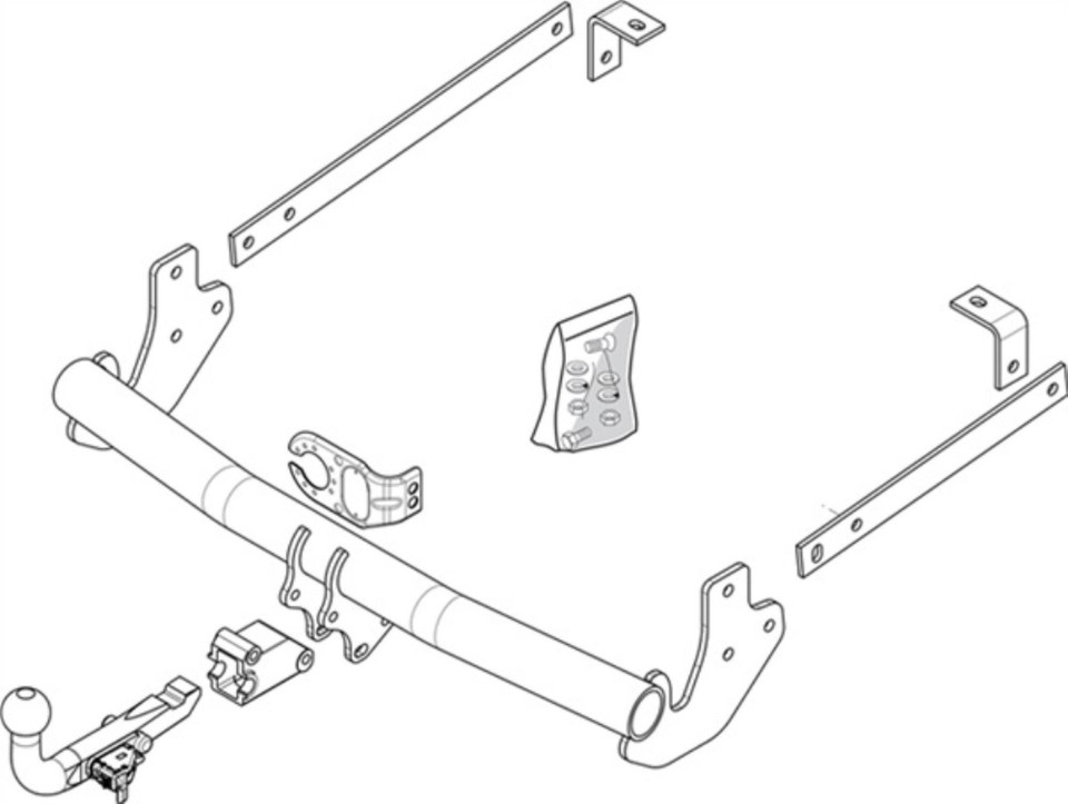 Brink Anhängerkupplung abnehmbar für Citroen Jumpy Bus Kasten 07-16 ...