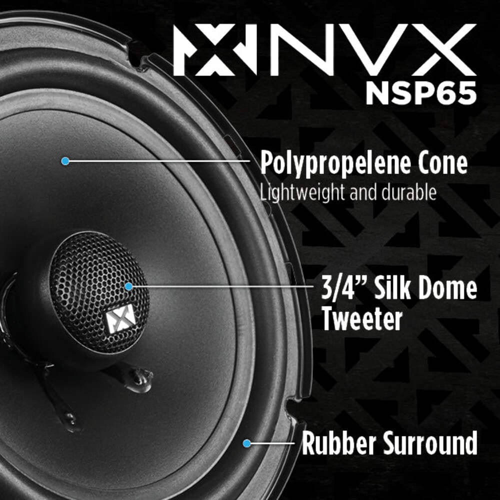 NVX NSP65 540W Peak (180W RMS) 6.5" N-Series 2-Way Coaxial Speakers | eBay