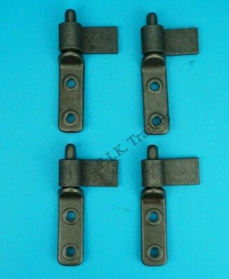 4 x 50mm Tailgate Drop Side Hinge and SELF COLOURED Bolt-on Gudgeon Pin ...