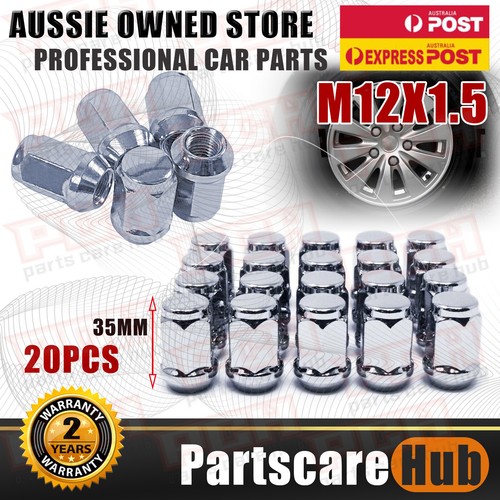 20PC 12x1.5 Chrome Wheel Nut For Holden Commodore VL VN VR VT VX VY VZ ...