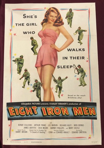 EIGHT IRON MEN MOVIE POSTER ONE SHEET 1952 LEE MARVIN RICHARD KILEY | eBay