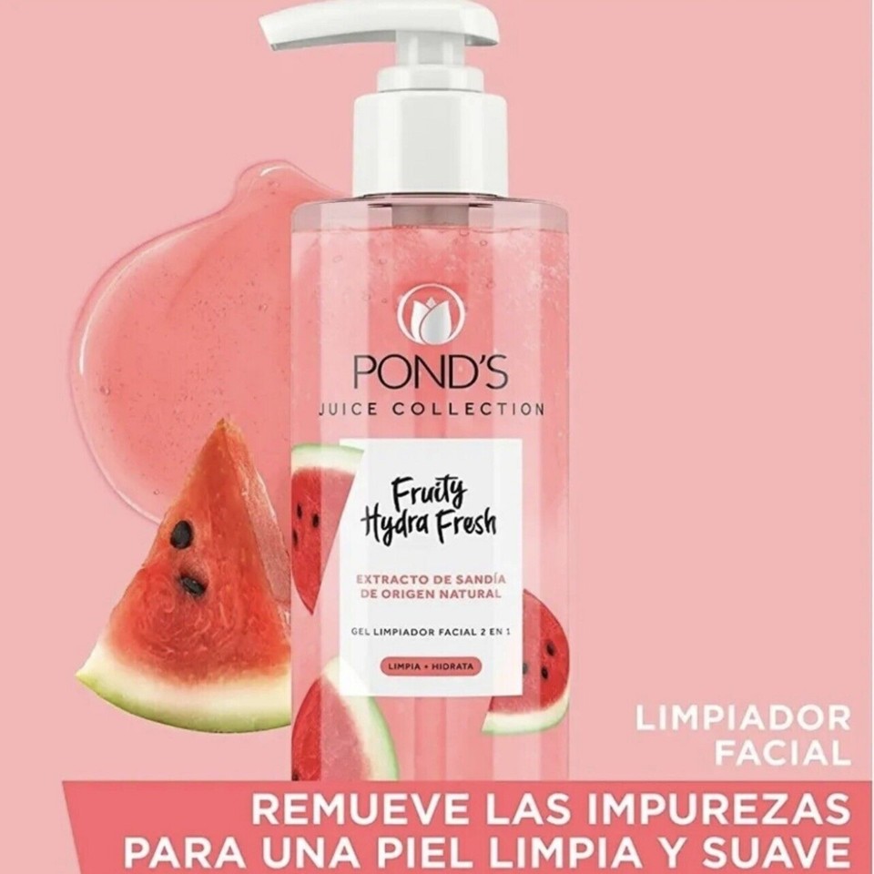 Pond’s Juice Collection Fruity Watermelon Facial Gel Cleanser, Pack of ...