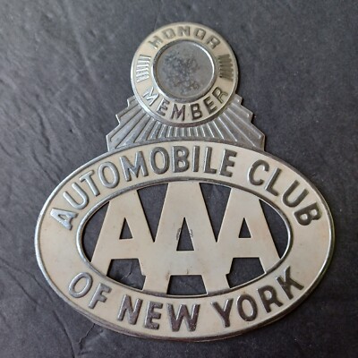 Vintage AAA Enameled Badge New York Honor Member Rare Automotive ...