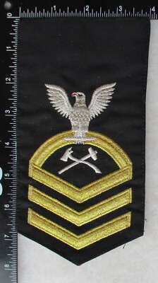 US NAVY Bullion Rate PATCH Damage Controlman Chief Petty Officer ...