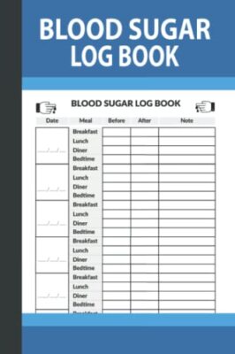 Blood Sugar Log Book Blood Sugar Monitoring Diary Daily Diabetic ...
