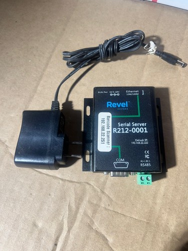 Revel R212 RS-232 RS485 Serial to 10/100 Ethernet Server with Power ...