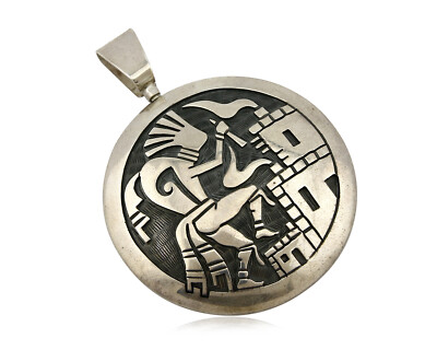 Navajo Spinner Pictograph Spinner Signed Artist TT .925 SOLID Silver ...