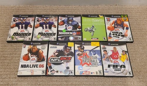 COMPLETE CIB GameCube Lot 9 Sports Games NBA Madden NFL FIFA Supercross ...