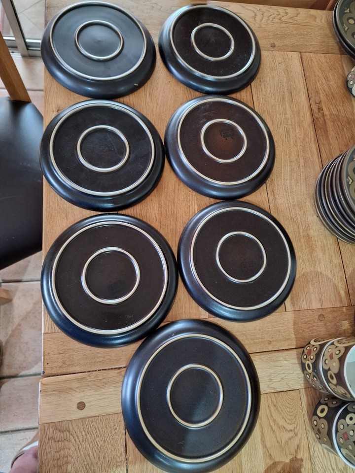 7 Vintage 1960/70's Denby Arabesque 8¼" Dinner Plates VGC - Lot 7 | eBay