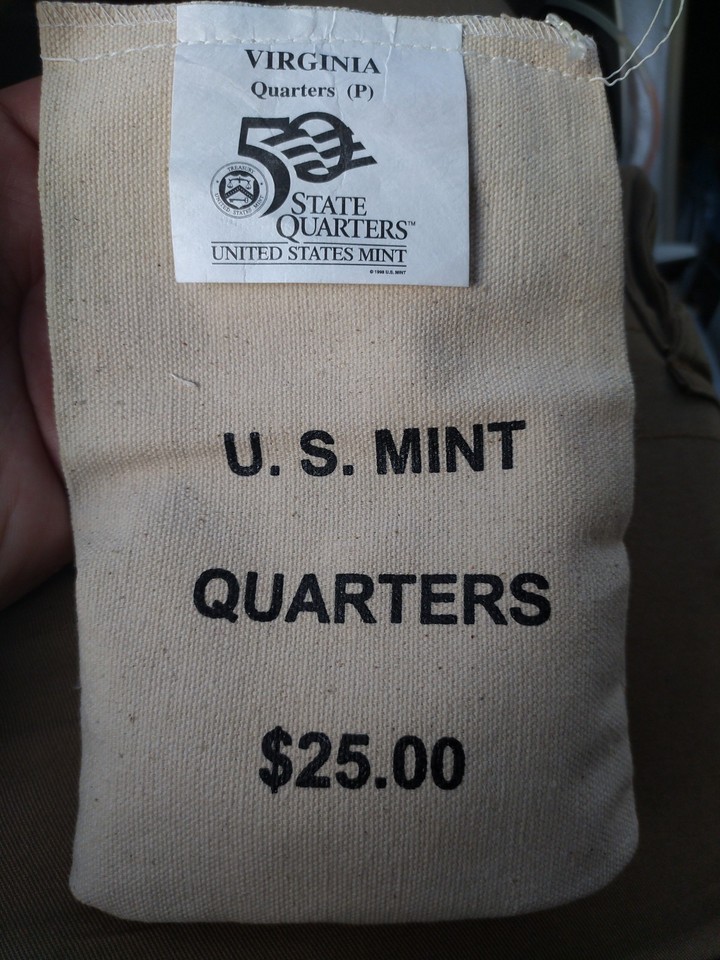 Sealed US Mint $25 Bags of 2002s State Quarters "Virginia" P | eBay