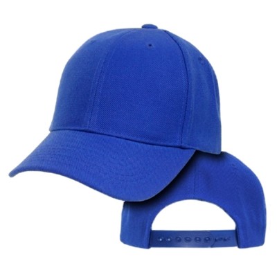 Royal Blue Youth Plain Blank Adjustable Tennis Baseball Ball Cap Hat ...