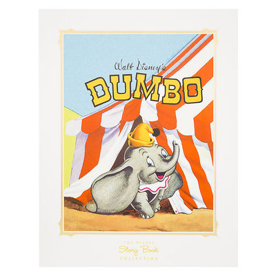 DISNEY PARKS DUMBO CIRCUS POSTER LITHOGRAPH ART VINTAGE STORYBOOK ...