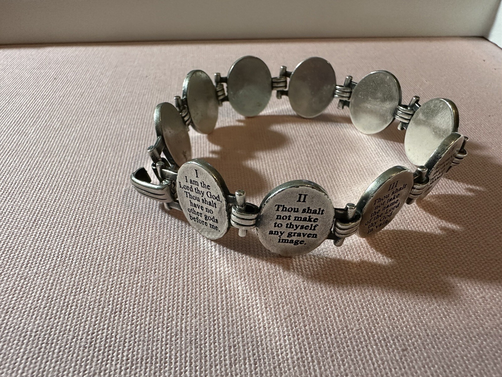 RARE James Avery Sterling Silver 10 Commandments Brac… - Gem