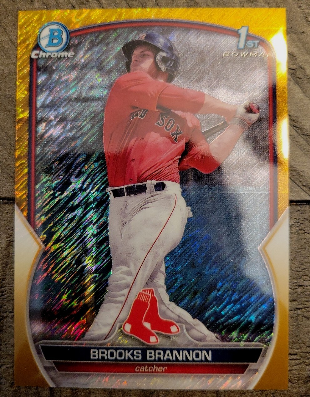 Brooks Brannon 2023 Bowman Chrome Gold Shimmer /50 Boston Red Sox | eBay