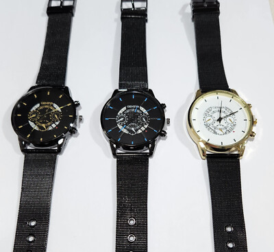 GENEVA Watch For Men Stainless Steel Band Date Wheel Luxury Watch ...