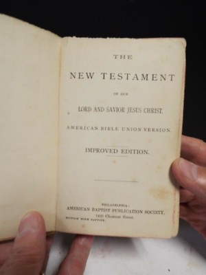 1885 American Bible Union - New Testament/Bible - Presentation ...