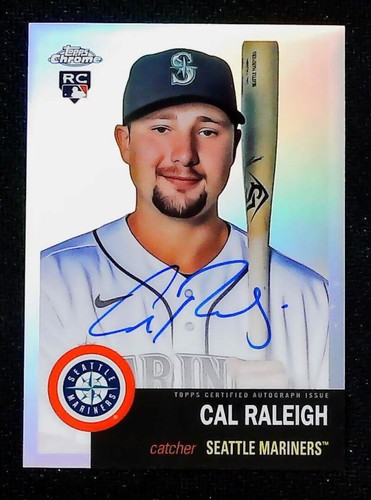 2022 Topps Chrome Platinum Autograph Refractor Cal Raleigh RC AUTO 121/ ...