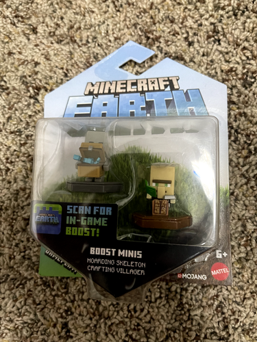 Minecraft Earth Boost Mini Hoarding Skeleton, Crafting Villager Figure 2Pack New 887961831696| eBay