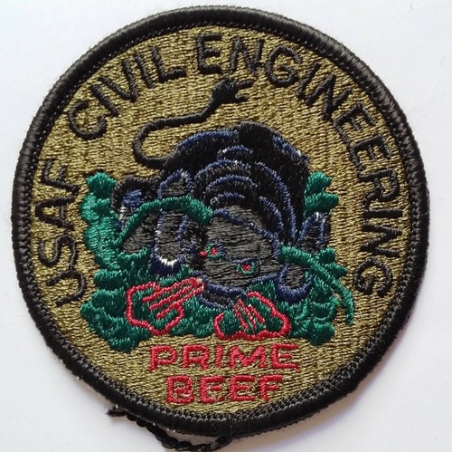 Insigne Patch USAF CIVIL ENGINEERING PRIME BEEF US AIR FORCE VINTAGE | eBay