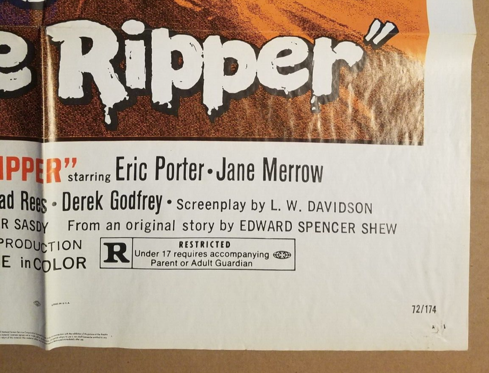 HANDS OF THE RIPPER 1972 Genuine 27x41 1-sheet poster Hammer💀Eric ...