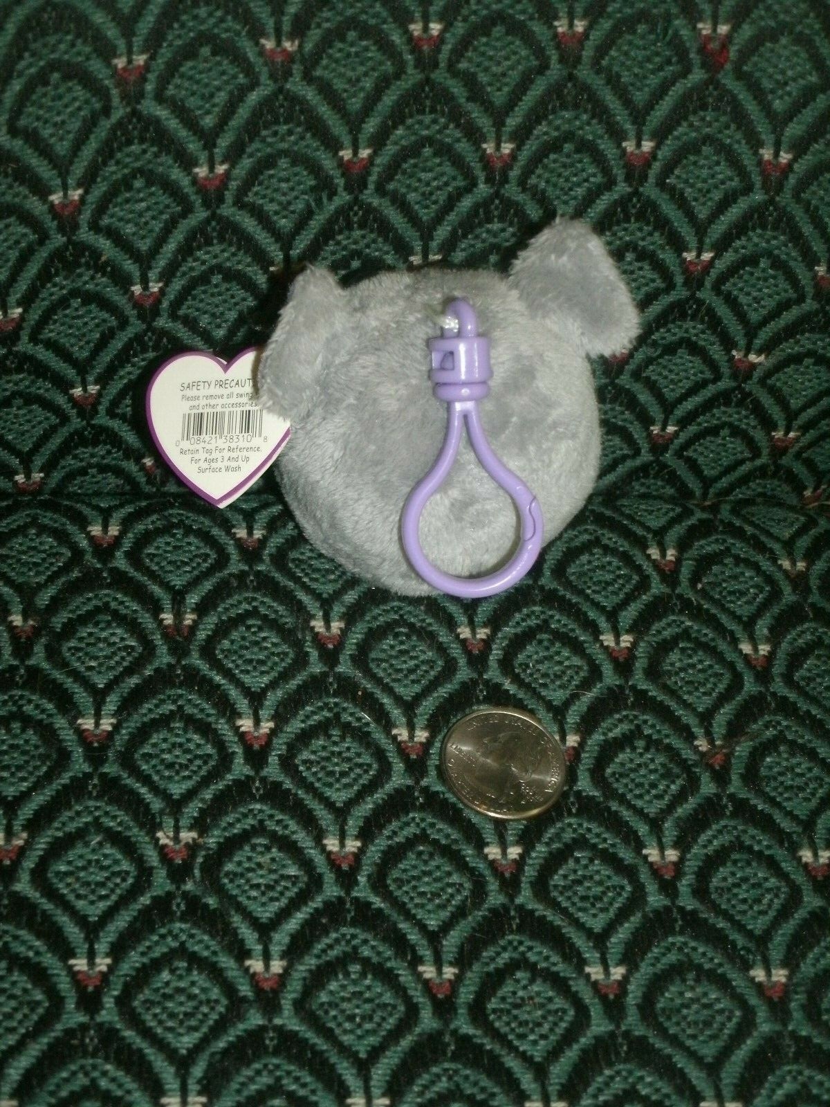 Thunder 2012 Ty Beanie Babie Ballz Elephant Keyclip Charm Key Chain 3up ...