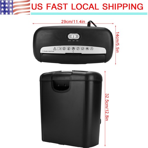 10L Cross Cut Paper Shredder Destroy Credit Card Heavy Duty Business ...