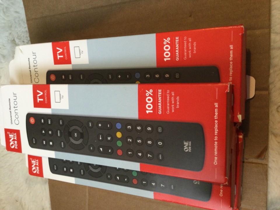 5 ONE FOR ALL CONTOUR TV UNIVERSAL REMOTE CONTROLS | eBay