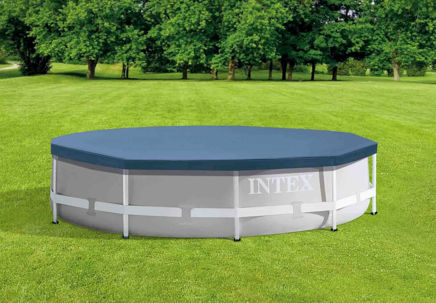 Poolabdeckung Intex Abdeckplane Framepool rund eckig Steelframe 7 ...