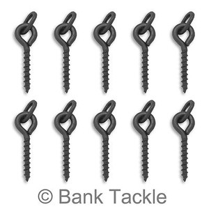 Carp Fishing Bait Screw With Oval Link Loop x 10 Black Terminal Tackle ...