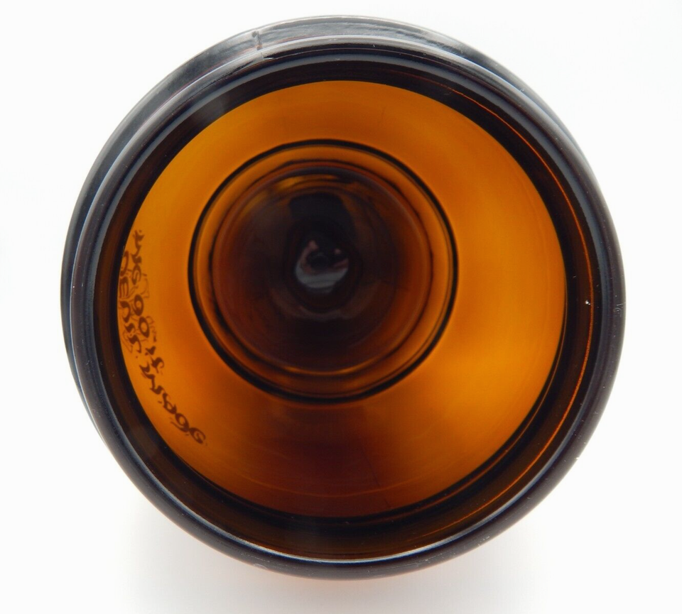 VTG SIESTA WARE BROWN GLASS THE DEVIL MADE ME DO IT COOKIE SNACK JAR W ...