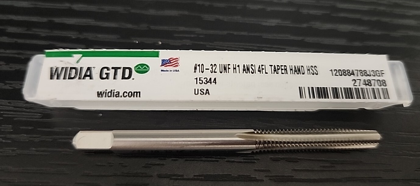 Widia GTD 15344 Taper Hand Tap #10-32 H1 ANSI 4FL TAPER HAND HSS | eBay