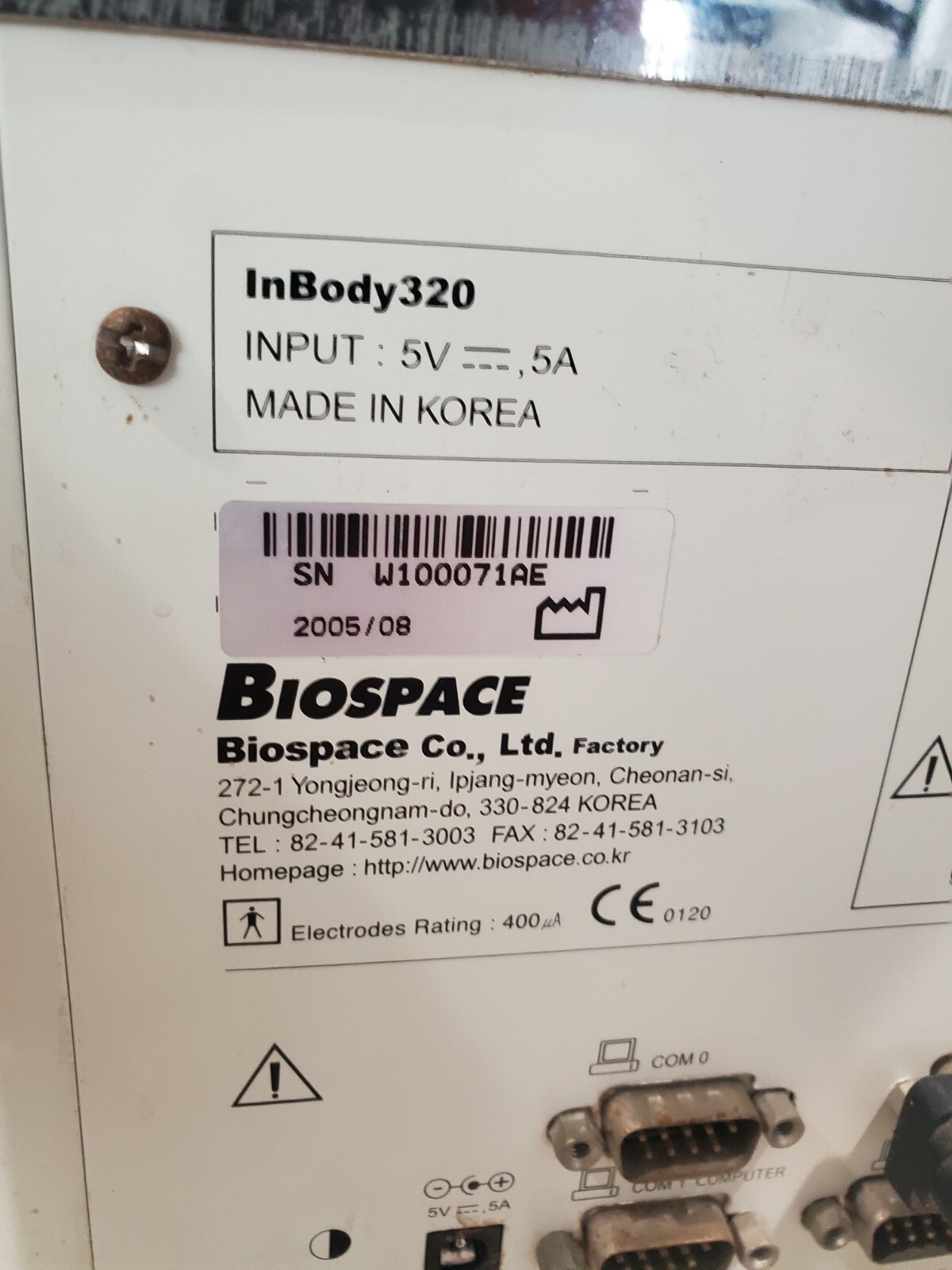 Biospace Inbody 320 Body Composition Analyzer WITH POWER CORD ***AS IS ...