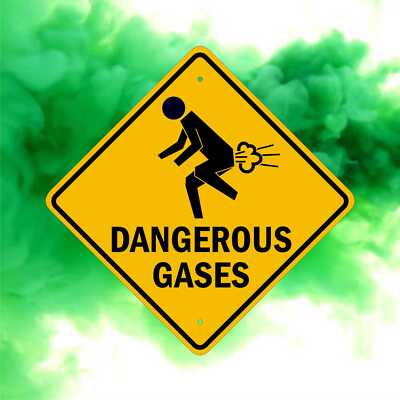 Dangerous Gases - Fart Warning Sign - Fun Gag Gift - Dorm & Boys Room ...