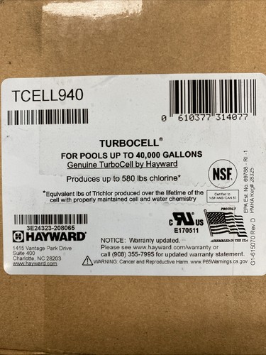 Tcell940 Turbo Cell For Pools Up To 40K Gallons NEW -UNOPENED!!!! | eBay