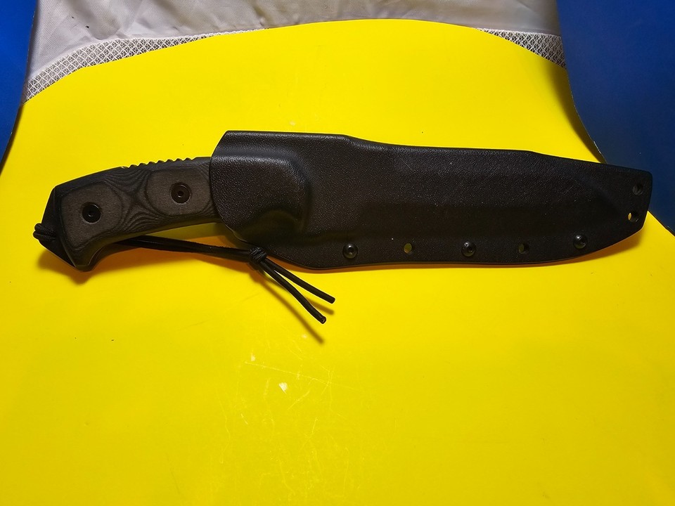 Tops Knives USA Fixed Blade Smoke Jumper Knife. Kydex Sheath. 1095 ...
