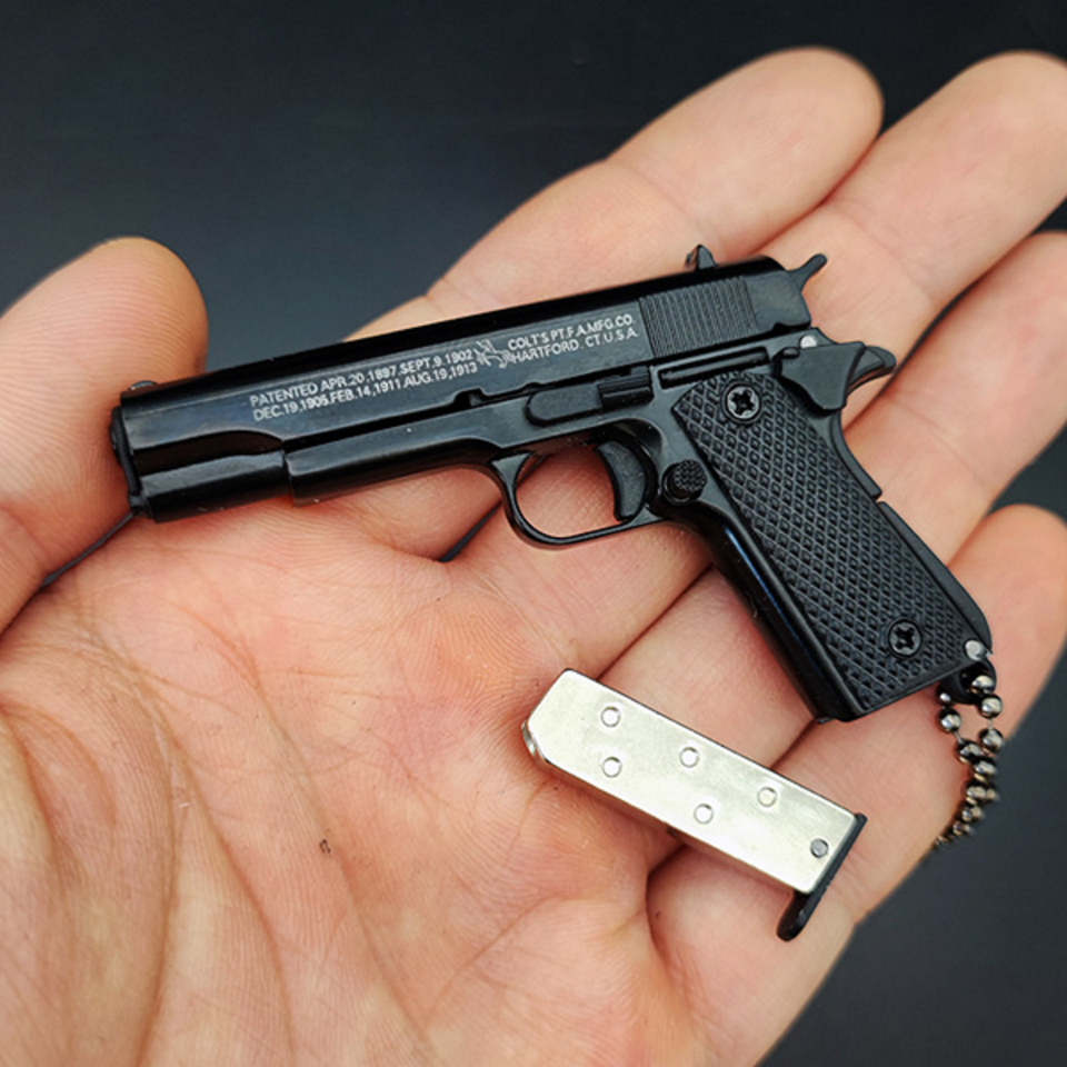 1911 Keychain,Metal Gun Keychain Mini Pistol Keychain for Man,Son ...