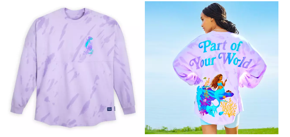 Large Ariel Spirit Jersey PART OF YOUR WORLD Disney Pullover | eBay