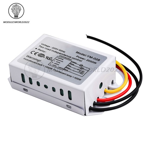 220V 2CH 3-Section 1000W Section Switch for Ceiling Light Independence ...