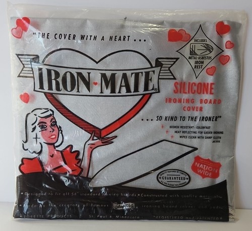 Vintage Iron Mate Silver Colored 54" Silicone Ironing Board Cover NOS ...