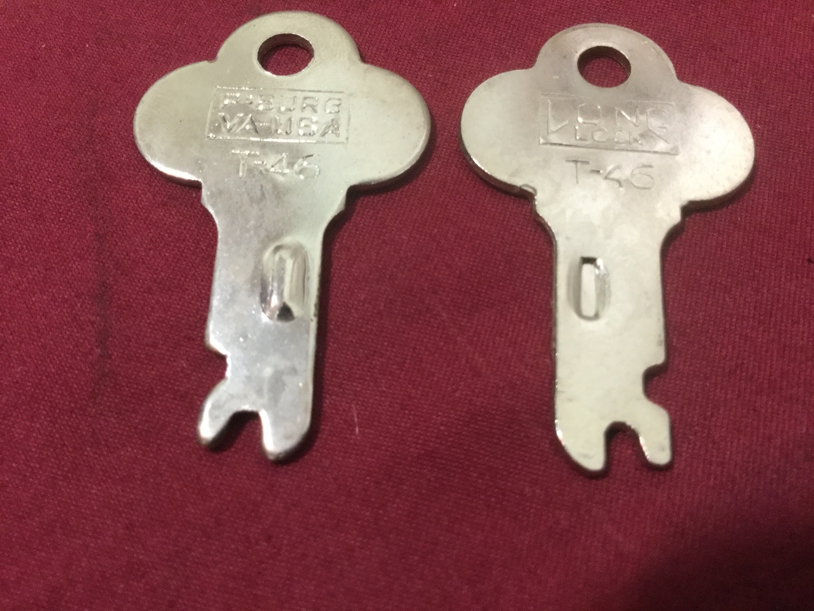 Vintage Long Lock T46 Pre-cut Luggage Keys, Set of 5 - Locksmith | eBay