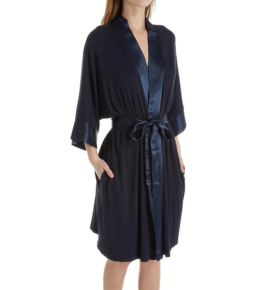 PJ Harlow Knit Robe With Pockets And Satin Trim Shala - PJSR6RSIZED ...