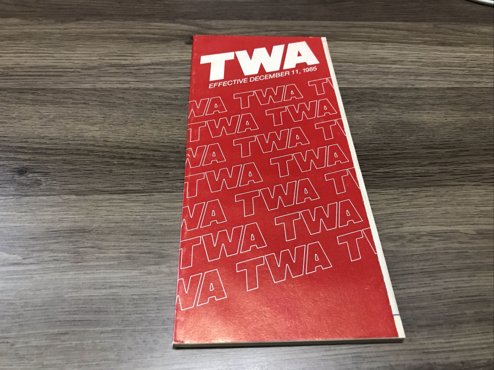 TWA Flight Schedule Dec 11, 1985 | eBay