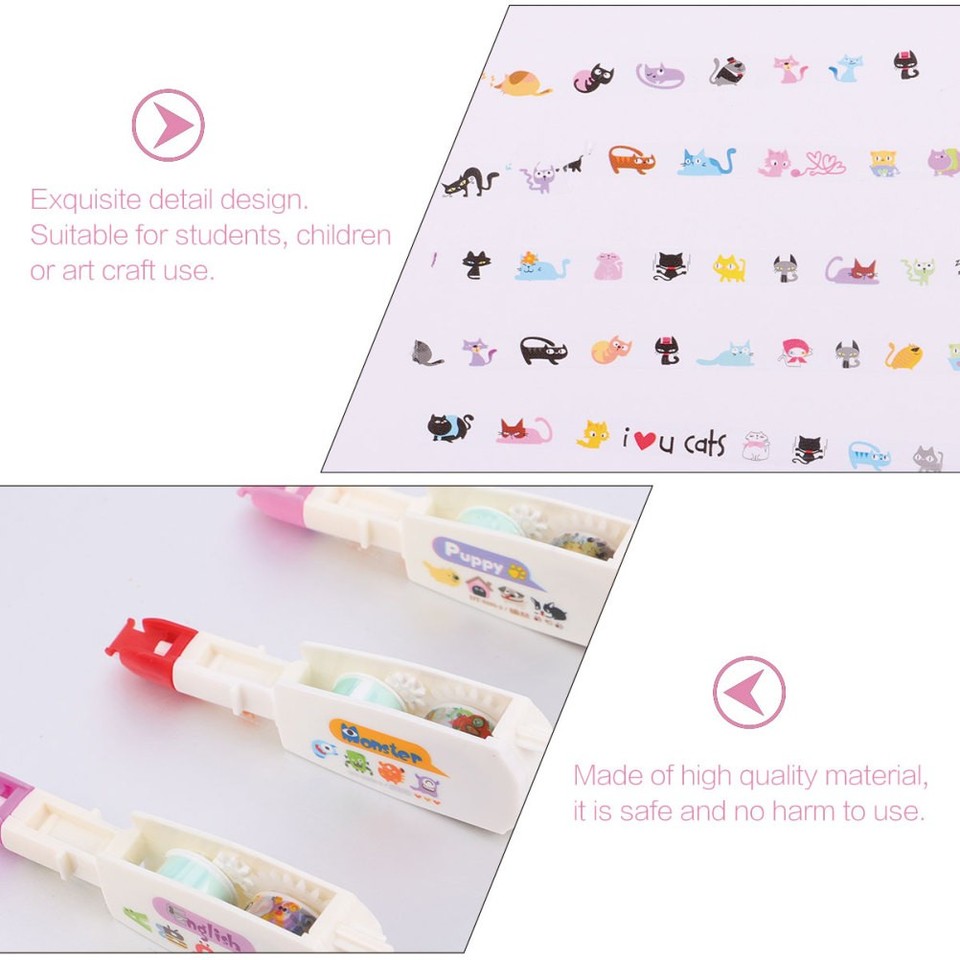 4pcs Special Push-style Design Tape Set School Office Home Supplies ...