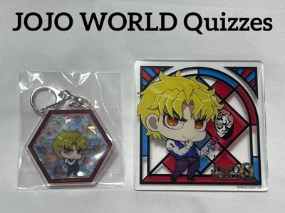 JoJo's Bizarre Adventure Dio Brando Acrylic Coaster and Sequin Keychain ...