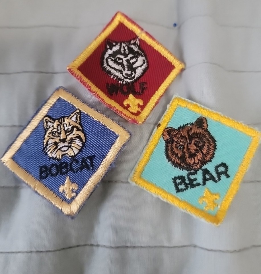 Vintage Cub Scouts Bobcat Wolf Bear & Points Patches (BSA) | eBay