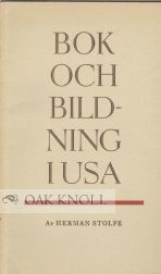 Herman Stolpe / BOK OCH BILDNING I USA 1953 | eBay