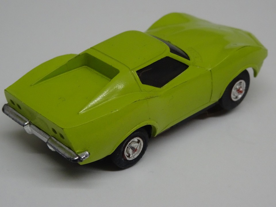 ELDON HO ROAD RACE SLOT CAR CHEVY CORVETTE LIME GREEN | eBay